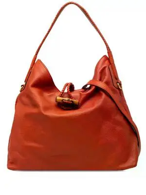 Gucci Calfskin Hip Bamboo Satchel