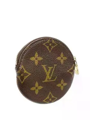 LOUIS VUITTON 2005 Monogram Porte Monnaie Round Purse Coin Pouch - Brown