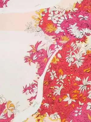 Emilio Pucci Floral Print Flounce Mini Dress