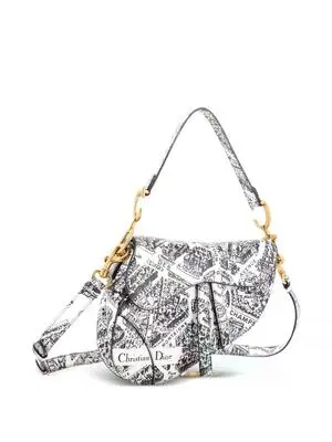 Dior Saddle Handbag With Strap - Black