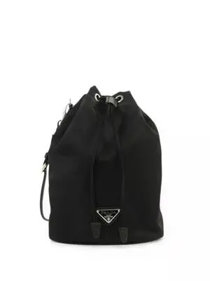 Prada Re-nylon Drawstring Clutch Bag - Black