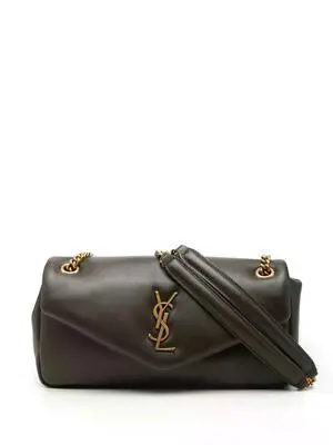 Saint Laurent Small Lambskin Calypso Shoulder Bag - Brown