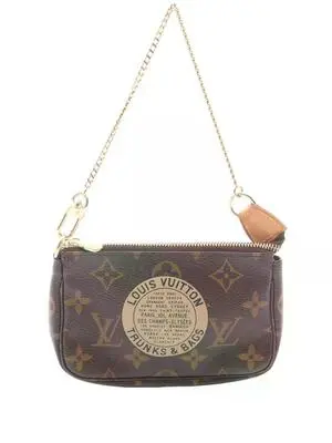LOUIS VUITTON Monogram Mini Pochette Accessoires Handbag - Brown