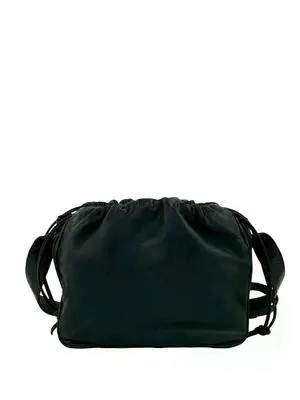 Loewe Leather Anagram Crossbody Bag - Black