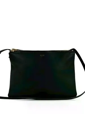 Celine Large Lambskin Trio Crossbody Bag - Black