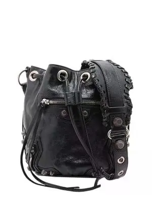 Balenciaga Lambskin Le Cagole Xs Bucket Bag - Black