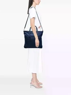 Prada Saffiano Trimmed Tessuto Satchel