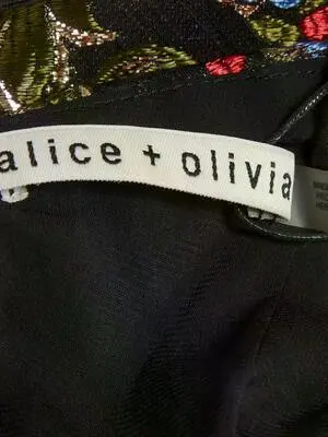 Alice + Olivia Floral-jacquard Strappy Mini Dress