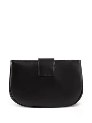 GIUSEPPE ZANOTTI Seal Clutch Bag With Gold Chain - Black
