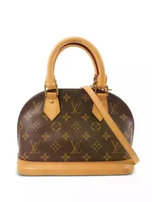 LOUIS VUITTON Alma Bb Monogram Canvas Top Handle Bag - Brown