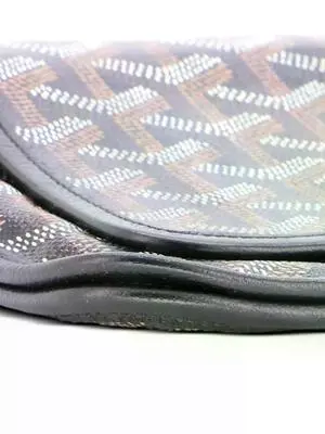 Goyard Plumet Clutch Wallet, Coated Canvas Crossbody Bag - Black