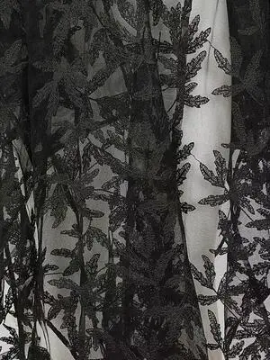 MOYURU Sheer Leaf Embroidered Cape