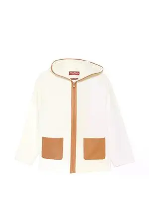 Max Mara Hooded Jacket With Leather Trims