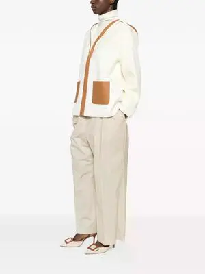Max Mara Hooded Jacket With Leather Trims
