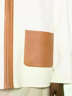 Max Mara Hooded Jacket With Leather Trims