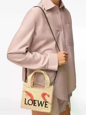 Loewe Embroidered Tote Bag - Neutrals