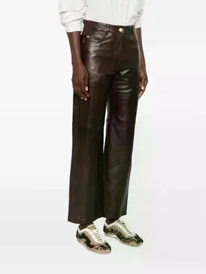 Max Mara Pesca Leather Trousers