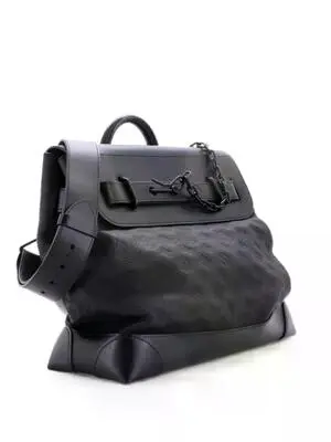LOUIS VUITTON Steamer Bag Pm Monogram Taurillon Leather Bag - Black