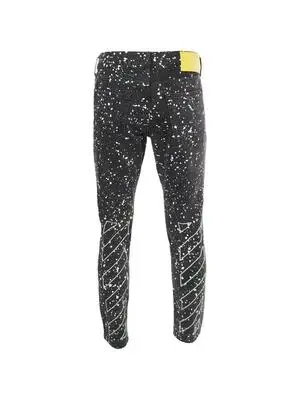 Off-White Paint Splatter Skinny Jeans - Black