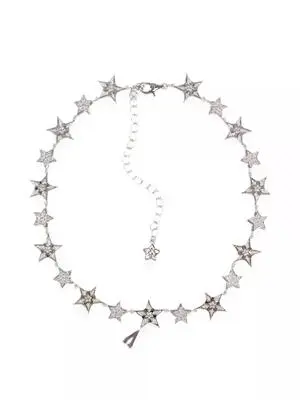YVMIN Star-motif Crystal-embellished Necklace - Silver