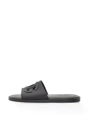 Dolce & Gabbana Embossed Logo Slides - Black