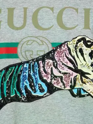 Gucci Embellished Tiger T-shirt