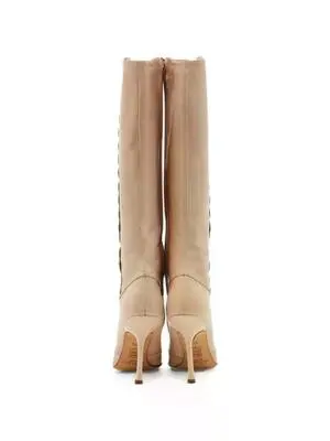 JIMMY CHOO Embellished Leather Stiletto Boots