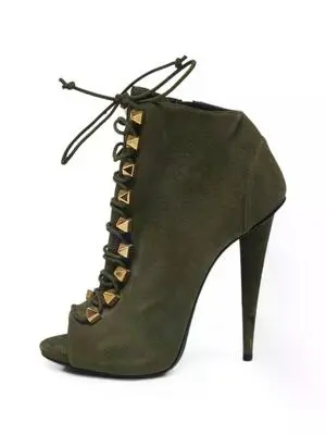 GIUSEPPE ZANOTTI Studded Lace-up Ankle Boots