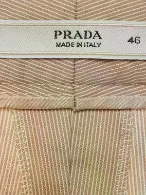 Prada Beige Pinstripe Tailored Trousers
