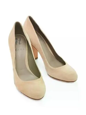 GINA Crystal Embellished Block-heel Pumps