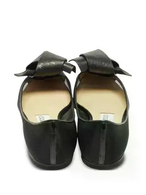 JIMMY CHOO Embossed Bow Ballet Flats