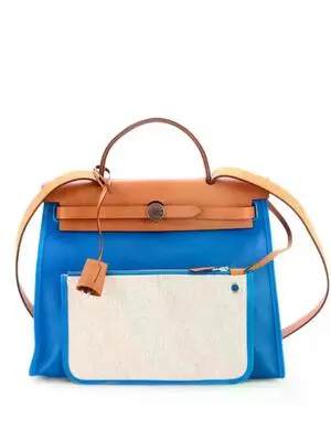 Hermès Herbag Zip Berline 31 Shoulder Bag - Blue