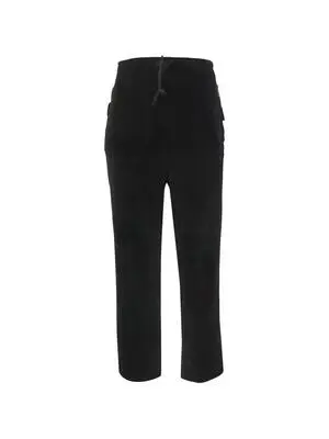 Saint Laurent Velvet-effect Straight-fit Drawstring Trousers
