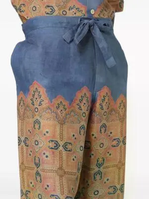 Valentino Garavani Graphic Print Linen Trousers