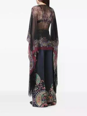 Etro Paisley-print Fringed Poncho