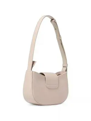 FERRAGAMO Gabry Grained Leather Shoulder Bag - Neutrals