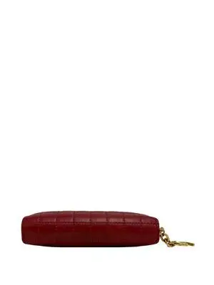 Celine 2018 Quilted Leather C Charm Zip Wallet Case Coin Pouch