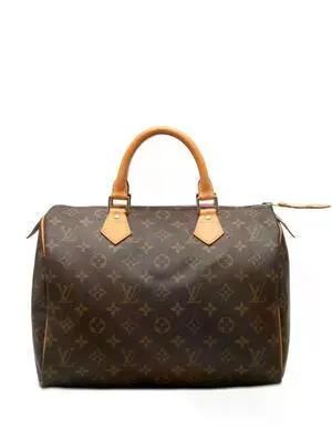 LOUIS VUITTON Monogram Speedy 30 Boston Bag - Brown