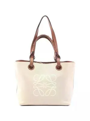 Loewe Anagram Canvas Tote Bag - Neutrals
