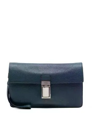 Prada Vitello Daino Clutch Bag - Blue