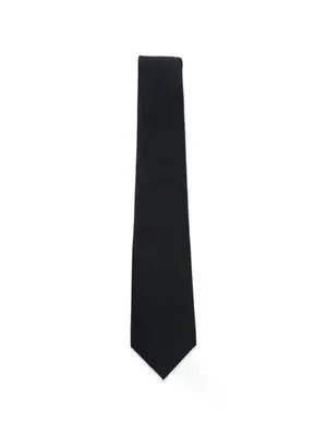 Emporio Armani Logo Embroidered Pointed Tie