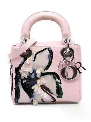 Dior Sequin Embellished Lady Satchel - Pink