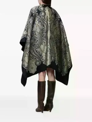 Etro Paisley Print Draped Coat