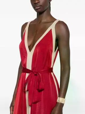 MOUTAKI Sleeveless V-neck Maxi Dress