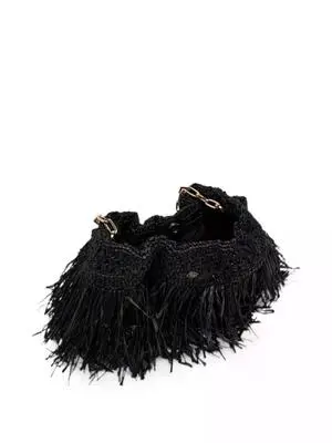 Ba&sh June Raffia Clutch Bag