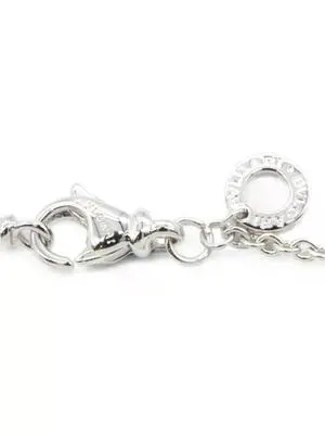 BVLGARI B.zero1 Engraved Logo 18k White Gold Necklace - Silver