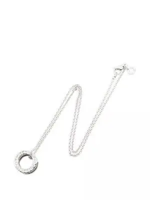 BVLGARI B.zero1 Engraved Logo 18k White Gold Necklace - Silver