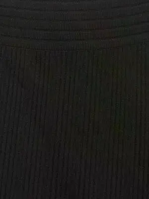 Balmain Rib-knit Fringed Mini Skirt
