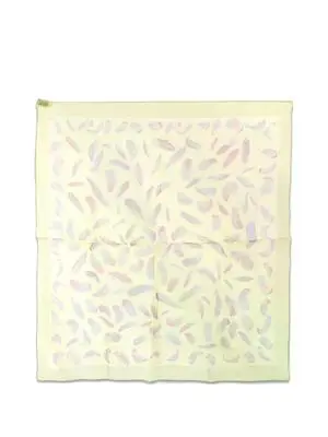 Hermès 2010s Plumes Chiffon Scarf - Neutrals
