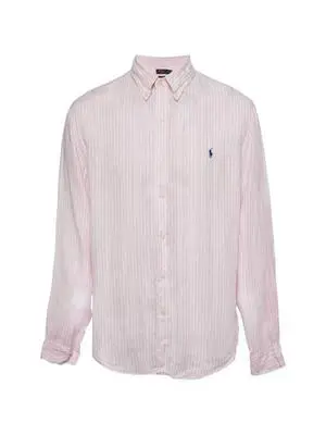 Polo Ralph Lauren Striped Linen Shirt - Pink